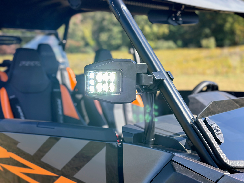 Adjustable Side Mirrors With Multi-Function LED Lights | UTV Direct
