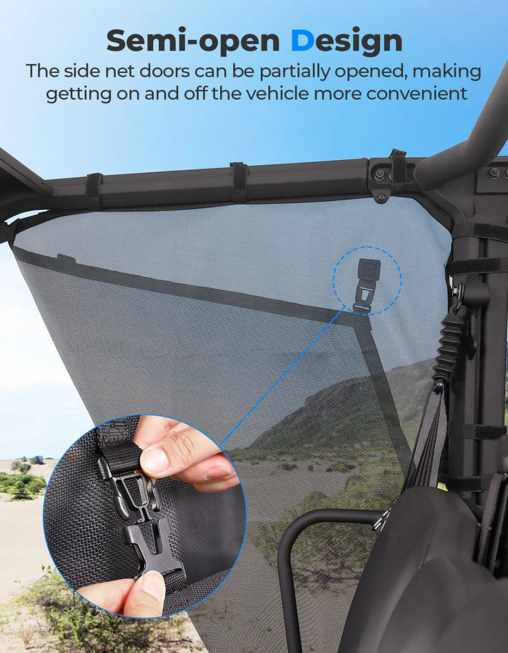 Tracker 800SX Crew Side Window Net Doors | UTV Direct
