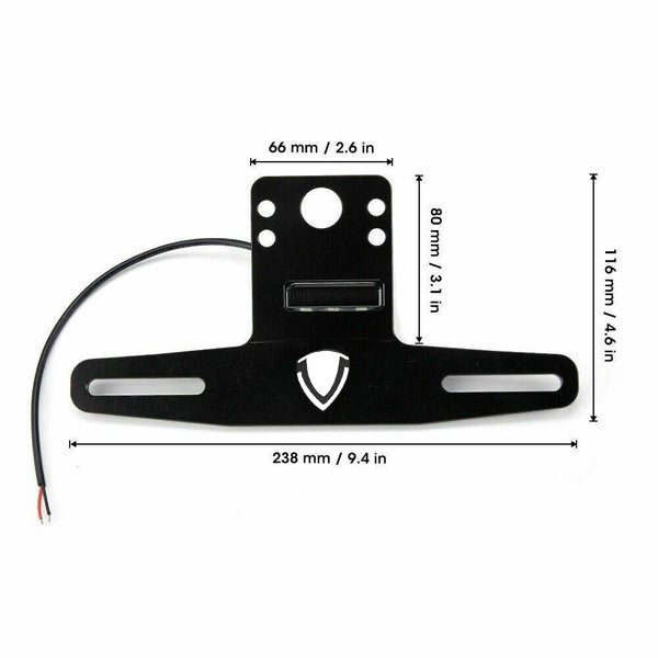 UTV Aluminum Lighted License Plate Bracket | UTV Direct