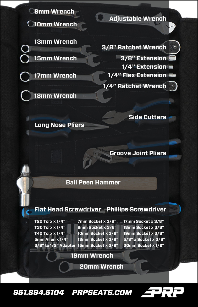 Can-Am Roll-Up Tool Bag With 35pc Tool Kit | UTV Direct