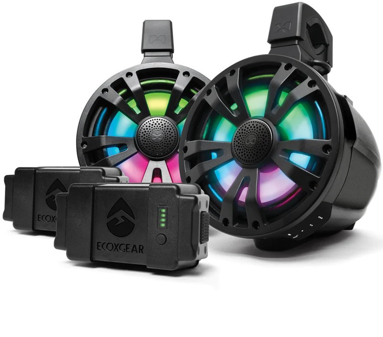 Soundextreme Battery Powered 8 Amplified Rgb Tower Speakers Utv Direct