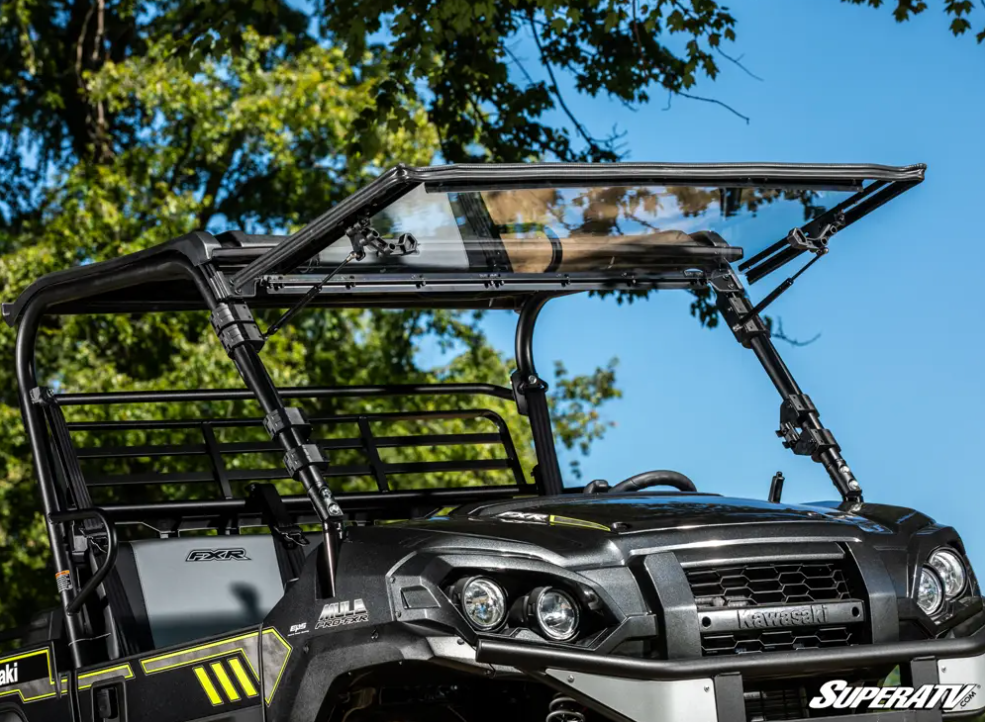 Kawasaki Mule Pro FXR Scratch Resistant Flip Windshield | UTV Direct