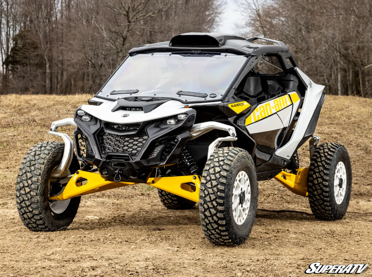 Can Am Maverick R Scratch Resistant Vented Full Windshield Utv Direct