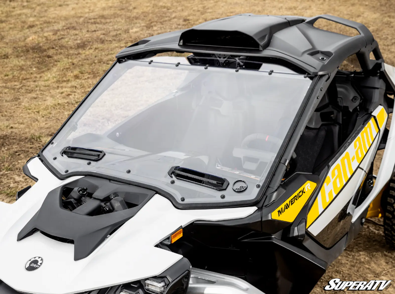 Can Am Maverick R Scratch Resistant Vented Full Windshield Utv Direct