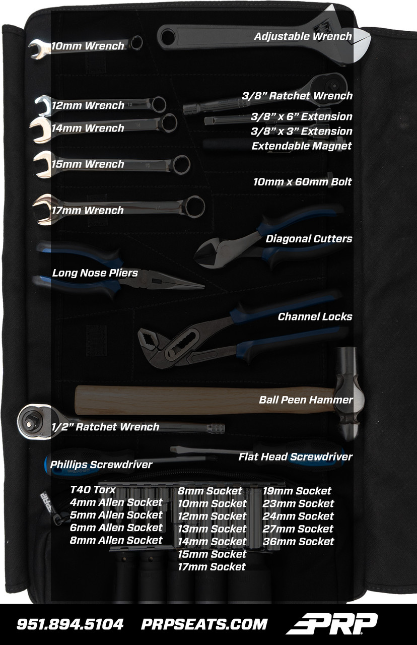 Kawasaki KRX Roll Up Tool Bag with 35PC Tool Kit | UTV Direct