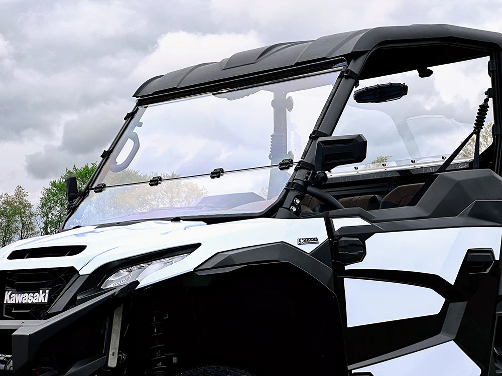 Kawasaki RIDGE Scratch Resistant Full Fold-Down Windshield | UTV Direct