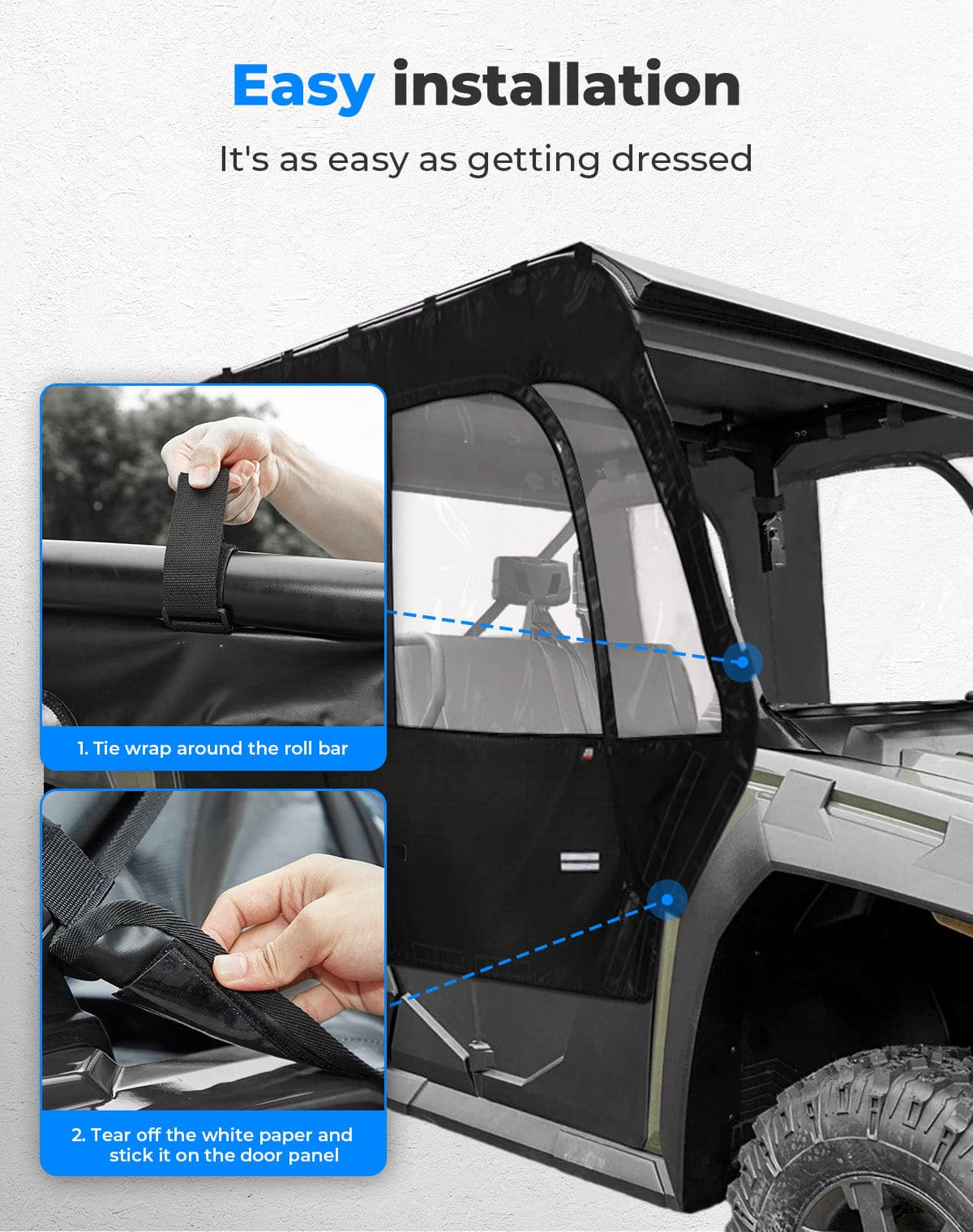 Tracker 800SX Crew Soft Side Enclosure Doors | UTV Direct