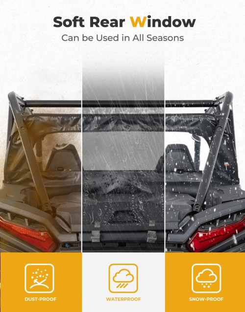 Polaris RZR XP 1000 Rear Soft Windshield | UTV Direct