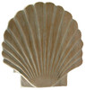 Tropical Scallop Seashell Hand Carved Whitewashed Wood Bath Kitchen ...