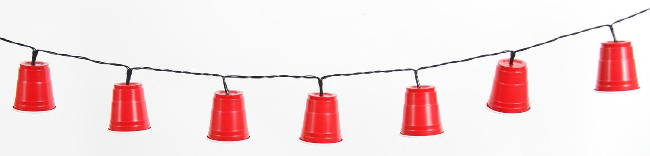 Miniature Red Party Cup String Lights Battery Operated 10 LED - Mary B ...