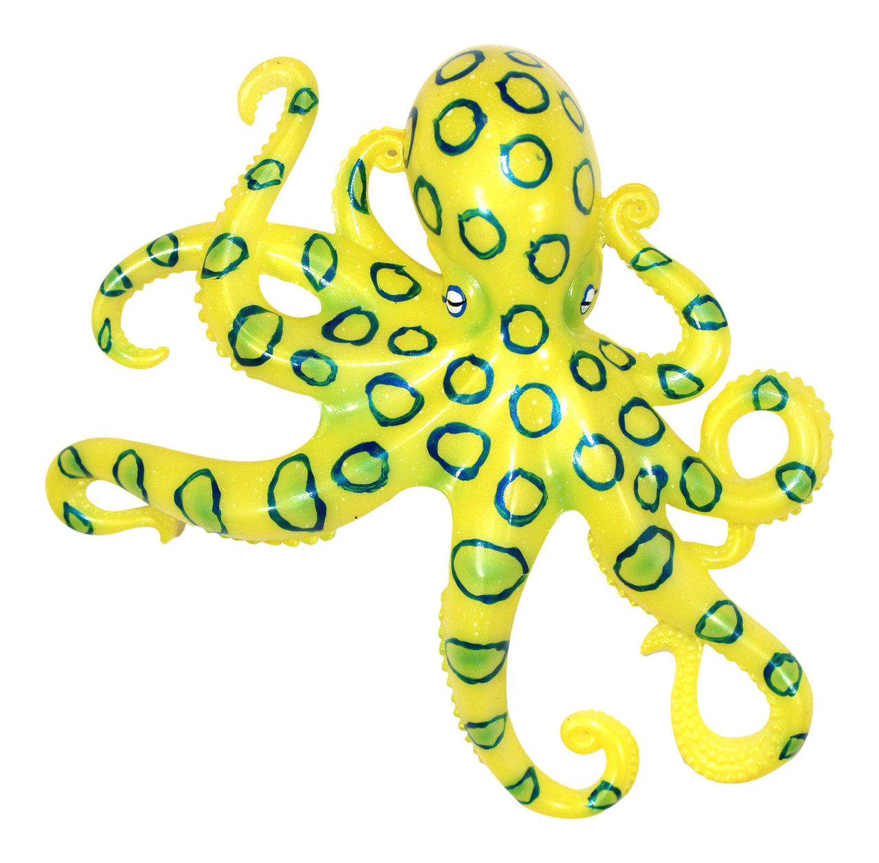 Coastal Sea Creature Yellow Octopus 9 Inch Wall Decor Resin Plaque ...