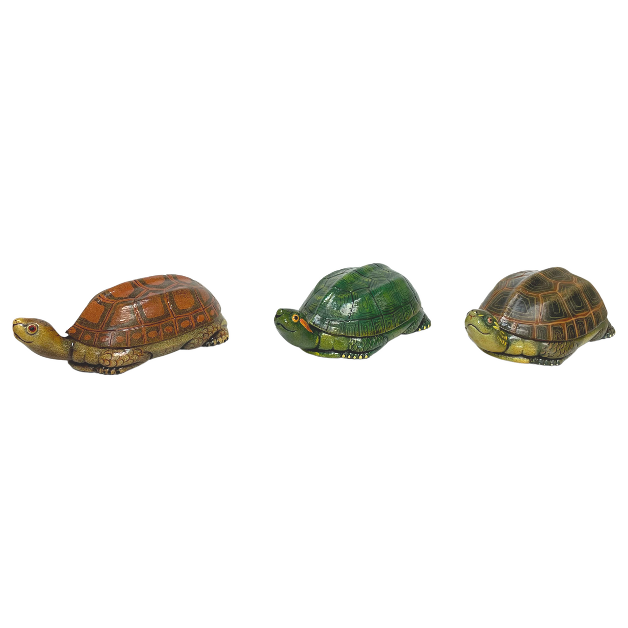 Sea Turtle Treasure Boxes with Lift Off Lid 6.5 Inches Set of 3 - Mary ...