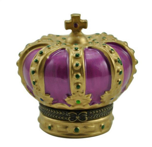 Regal Royal Purple King Crown Hinged Porcelain Trinket Box - Mary B ...