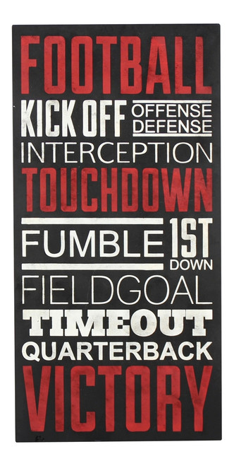 Sports Football Touchdown Victory 24 Inch Wooden Sign Plaque Wall Décor ...
