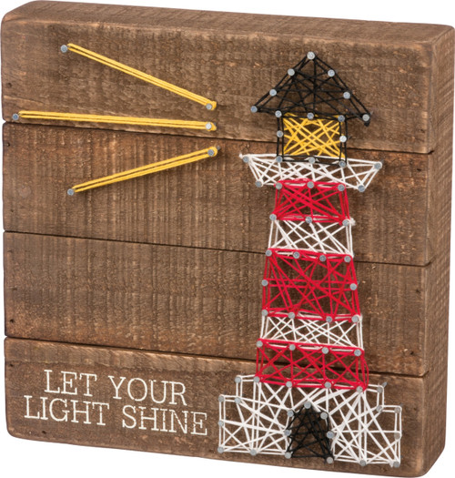 Let Your Light Shine Lighthouse String Art Wall Plaque 8 Inches - Mary ...