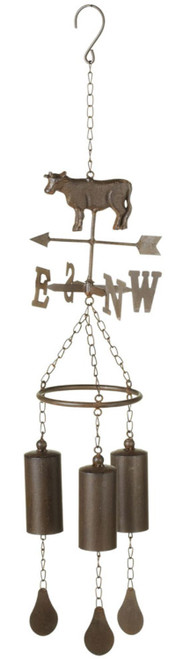Midwest CBK Farm Cow Weathervane Wind Chime 30.5 Inches Cast Iron ...
