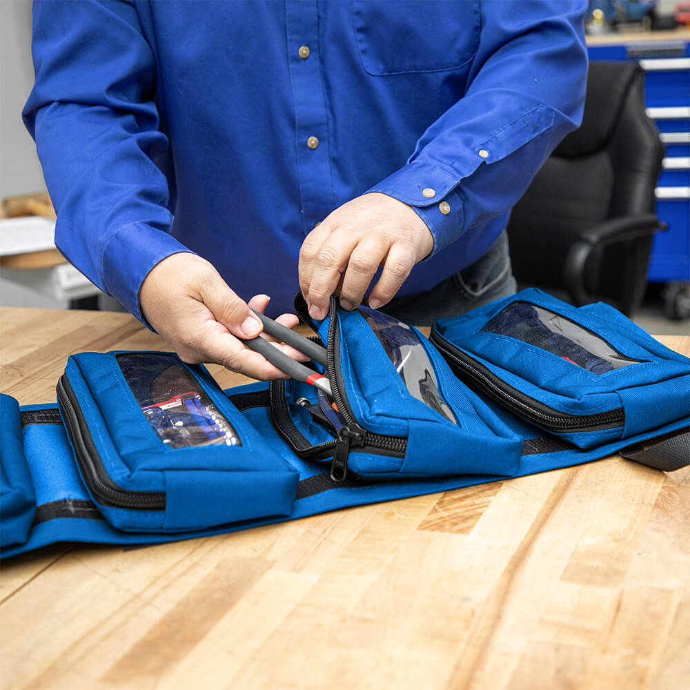Sailrite® Tool Roll With Zippered Pouches Kit Pacific Blue - Sailrite