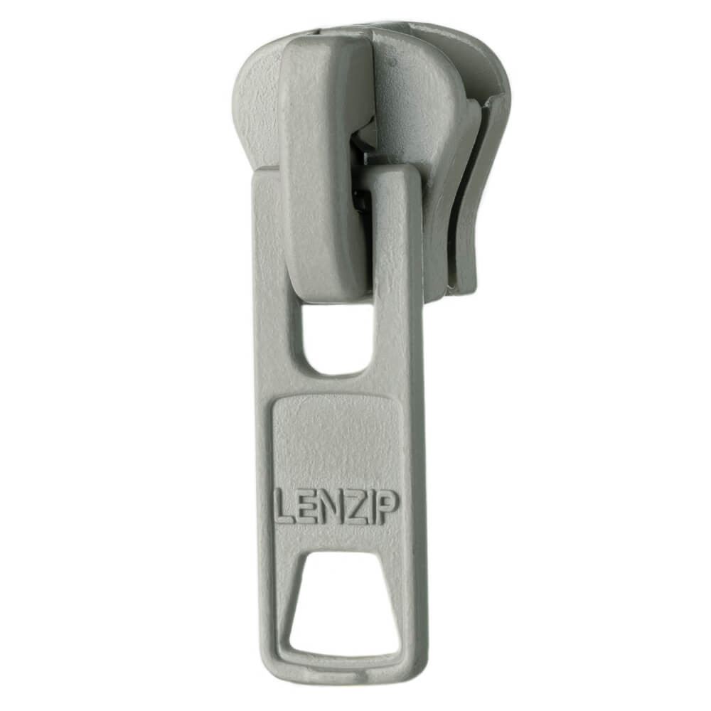 Lenzip® #10 Cloud Grey Style B Single Locking Metal Zipper Pull (Molded ...