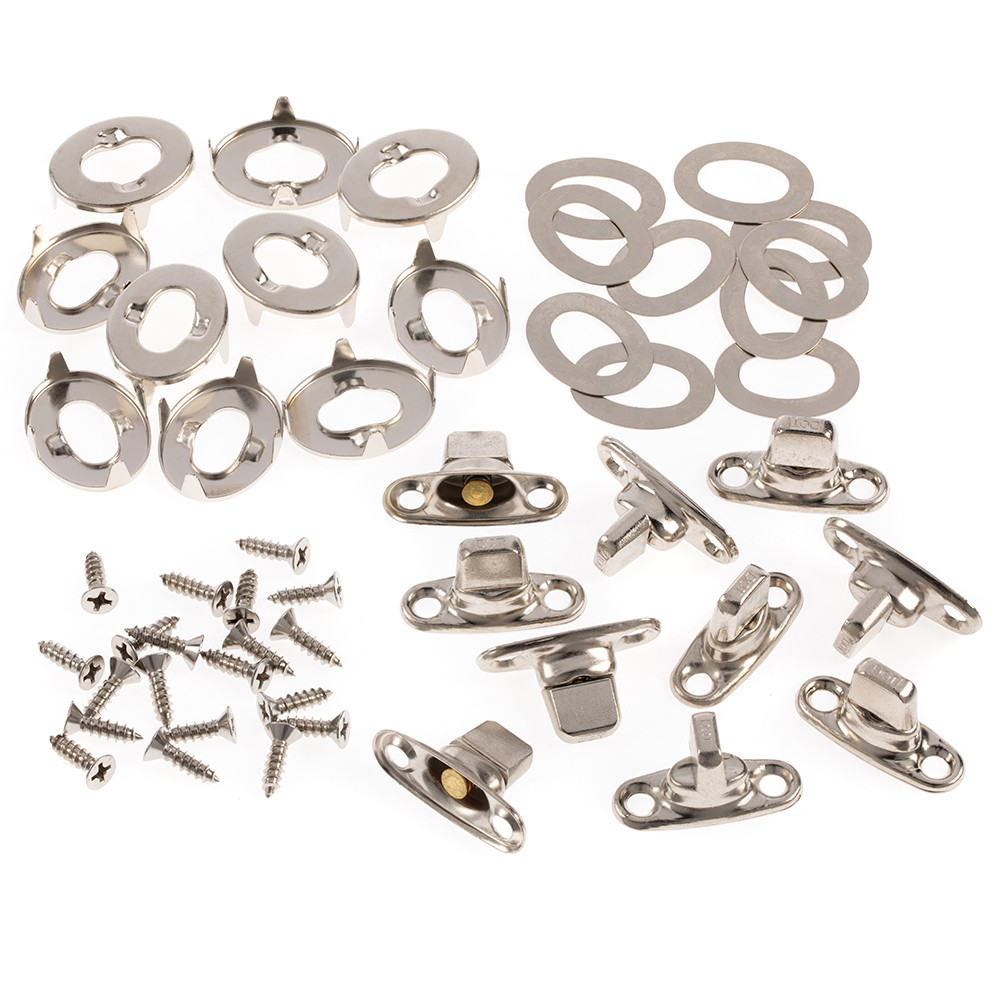 DOT® Twist-Lock Fastener 2 Screw Stud Cloth-to-Surface Set (Nickel ...