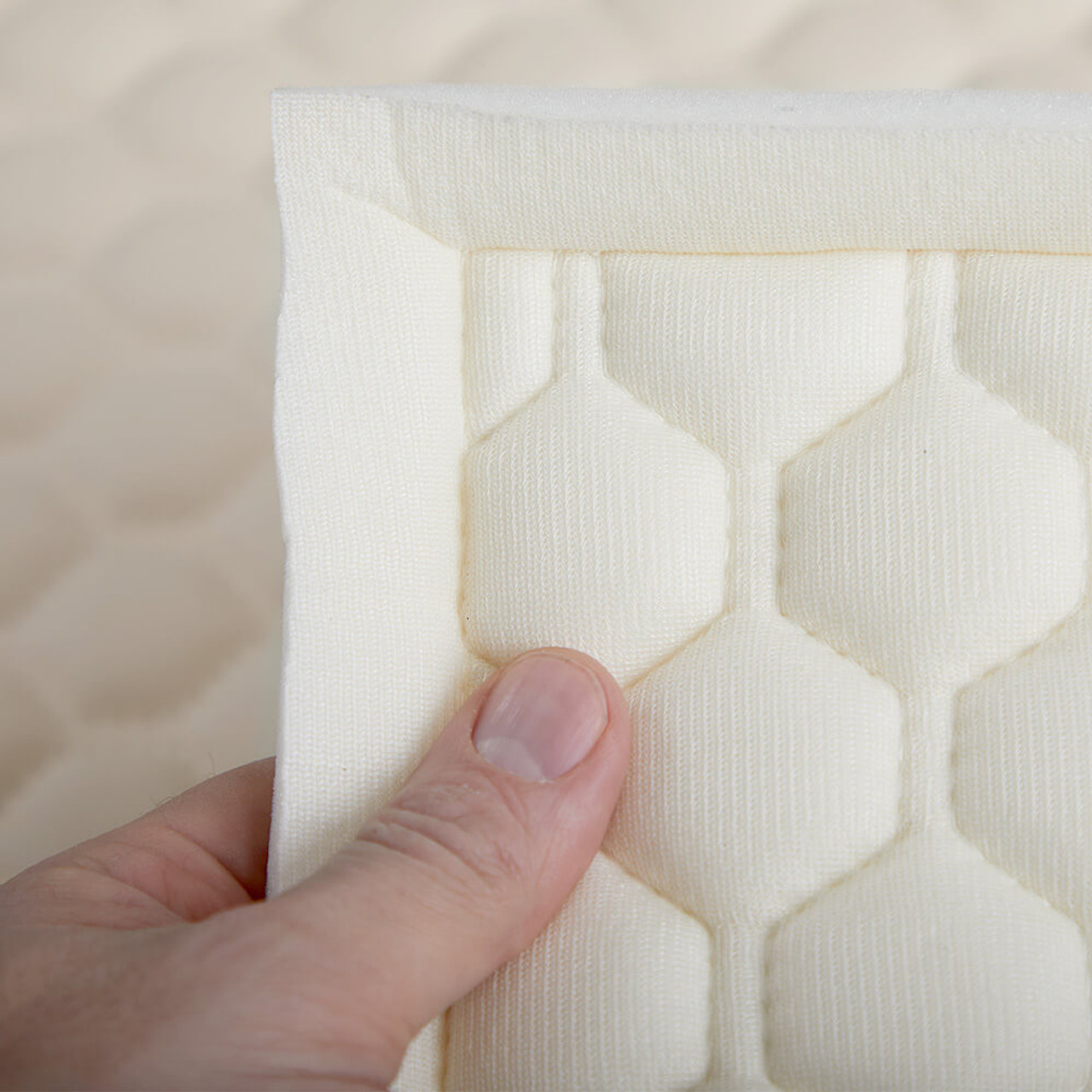 Eversoft™ Pebble Off White Hexagon Stitched Foam Backed Vinyl Sailrite