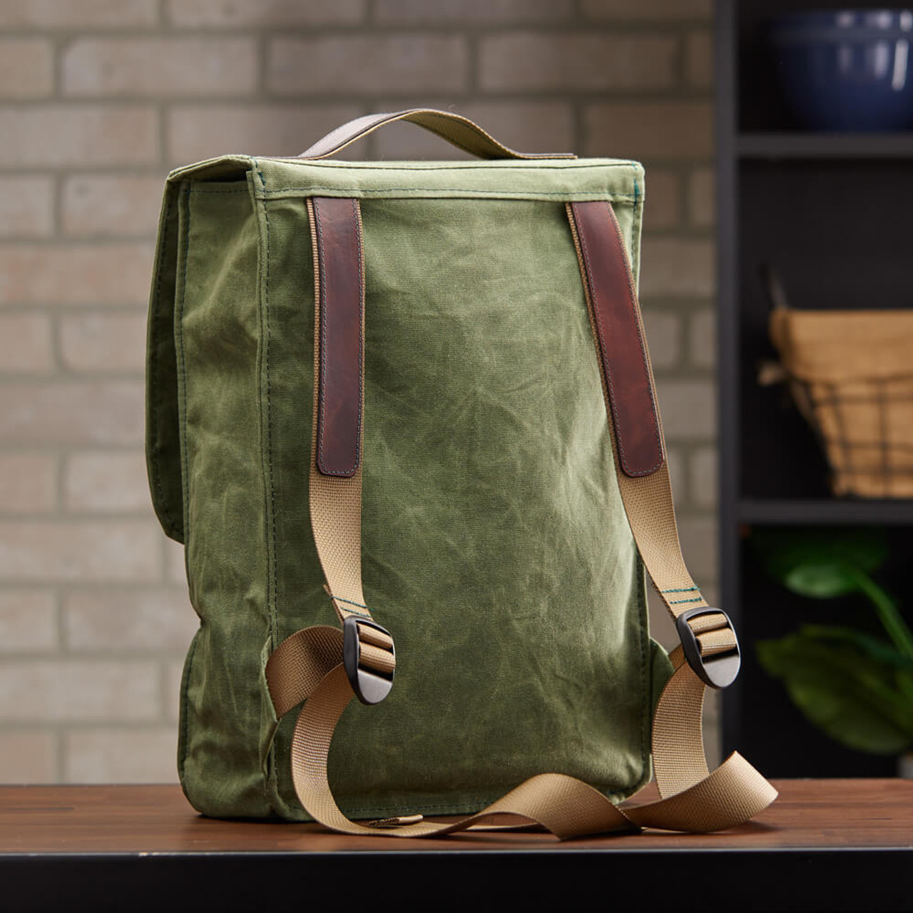 Sailrite® Waxed Canvas Backpack Kit Green Sailrite