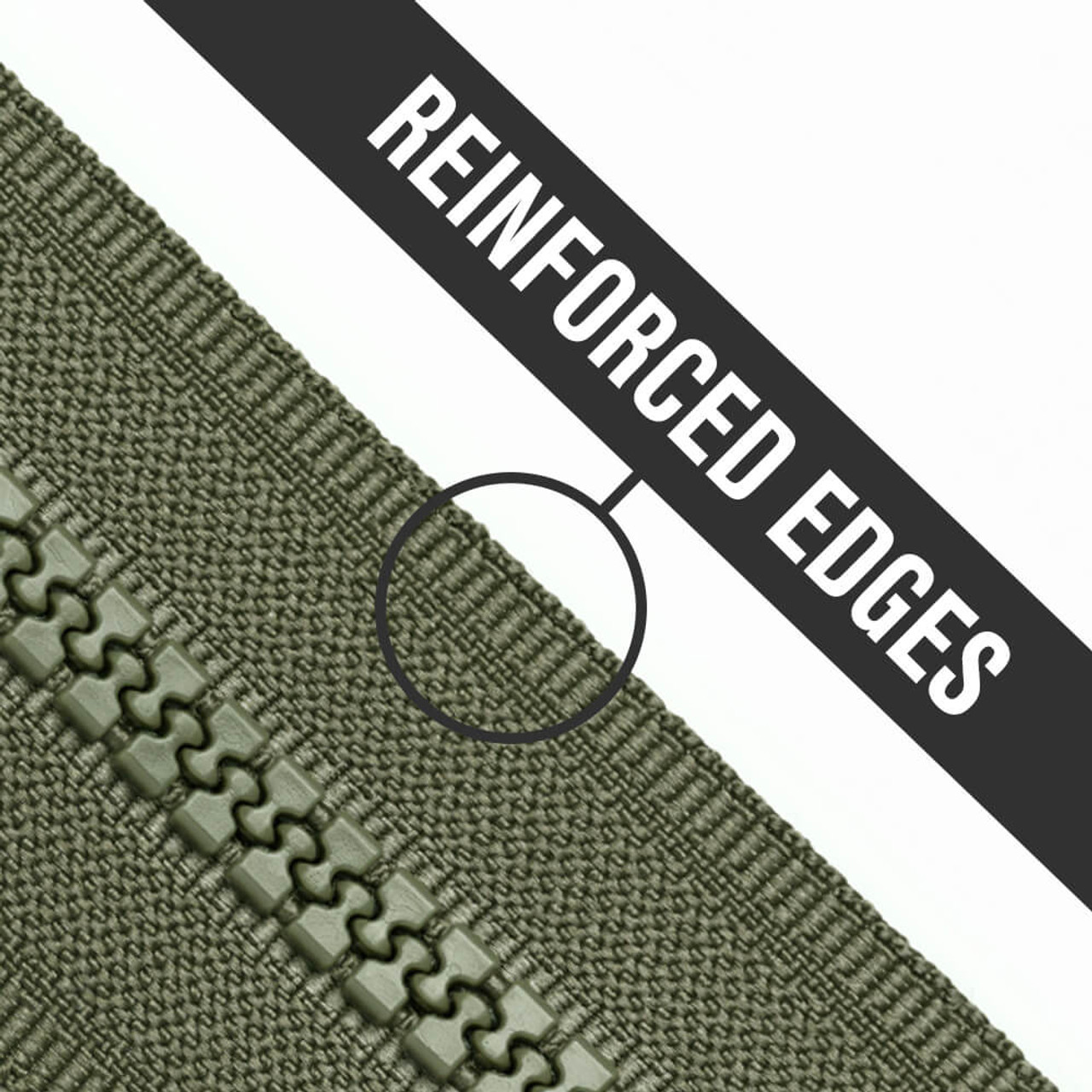 Lenzip® 5 Army Green Continuous Molded Tooth Zipper Chain Sailrite