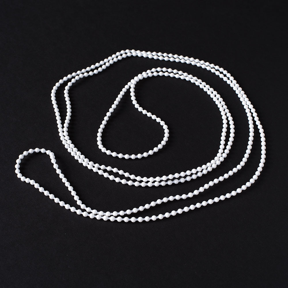 Plastic Ball Chain #10 Continuous Loop White (4 Feet) - Sailrite