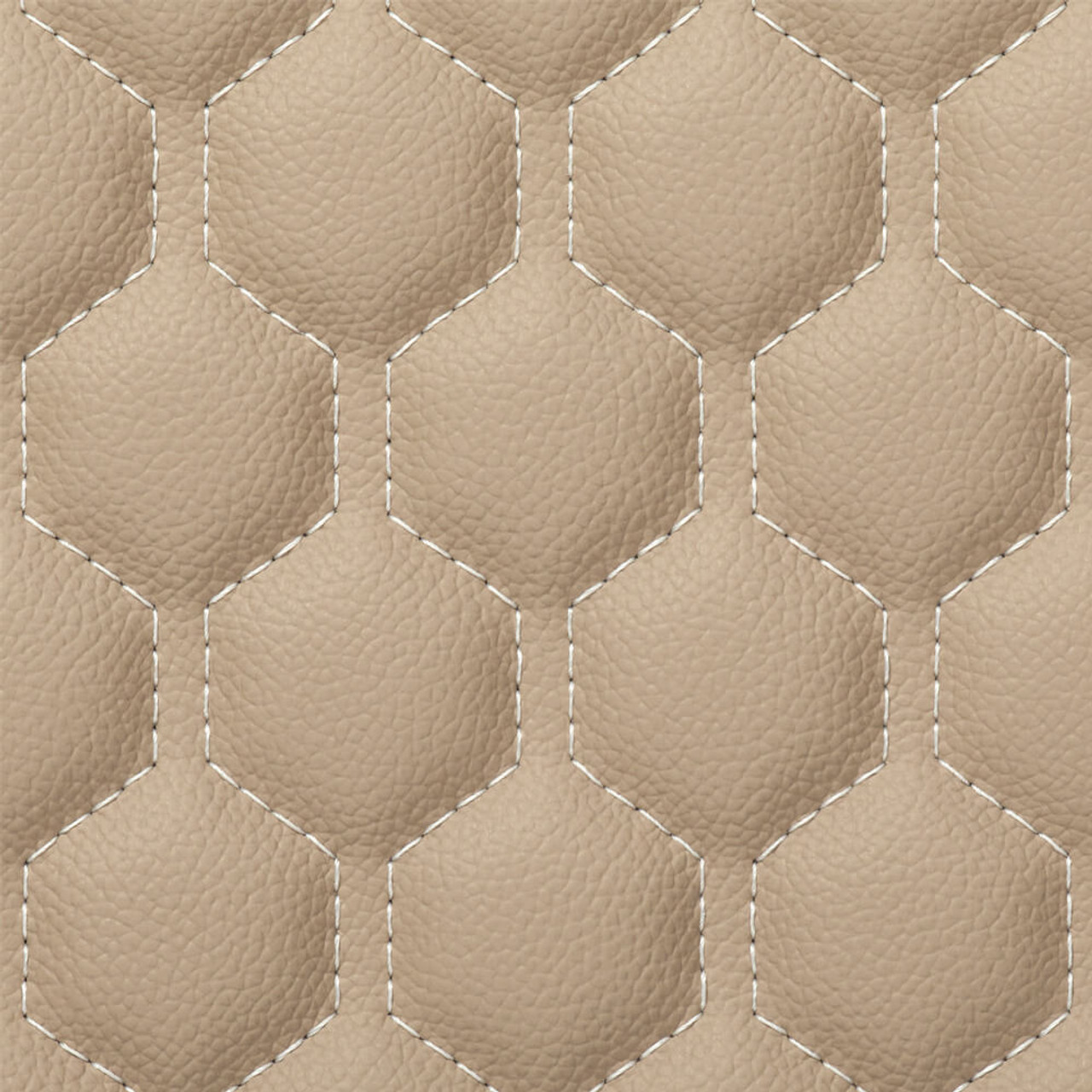 Eversoft™ Pebble Tan Hexagon Stitched Foam Backed Vinyl Sailrite