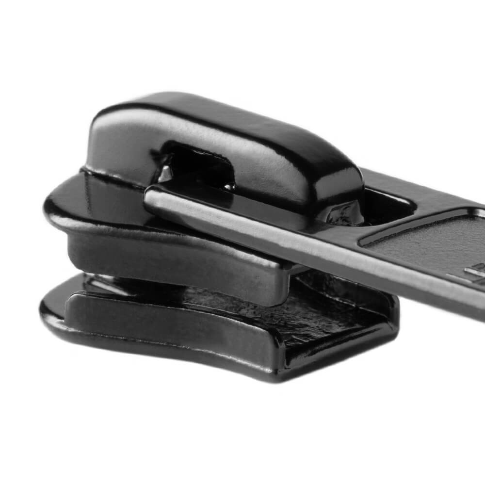 Lenzip® #10 Black Style B Single Locking Metal Zipper Pull (Molded ...