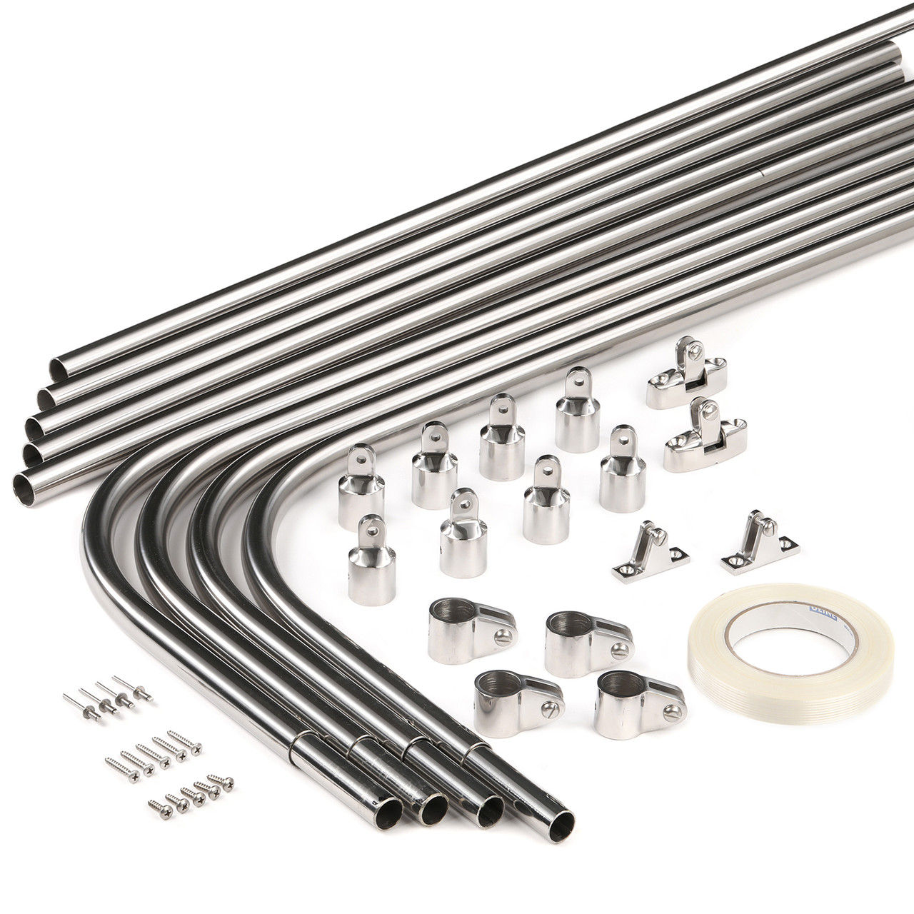 2-Bow 1" Dodger Frame Kit with Rigid Supports 84" x 40" x 40" (Stainless Steel) - Sailrite