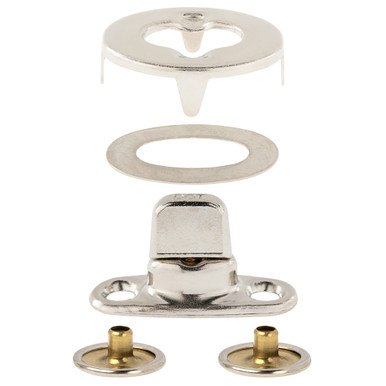 DOT® Twist-Lock Fastener Button Back Cloth-to-Cloth Set (Nickel-Plated ...