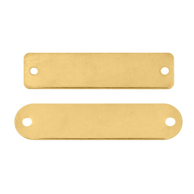 Tag Rectangle with Rounded Corners Brass (25 pack) - Sailrite