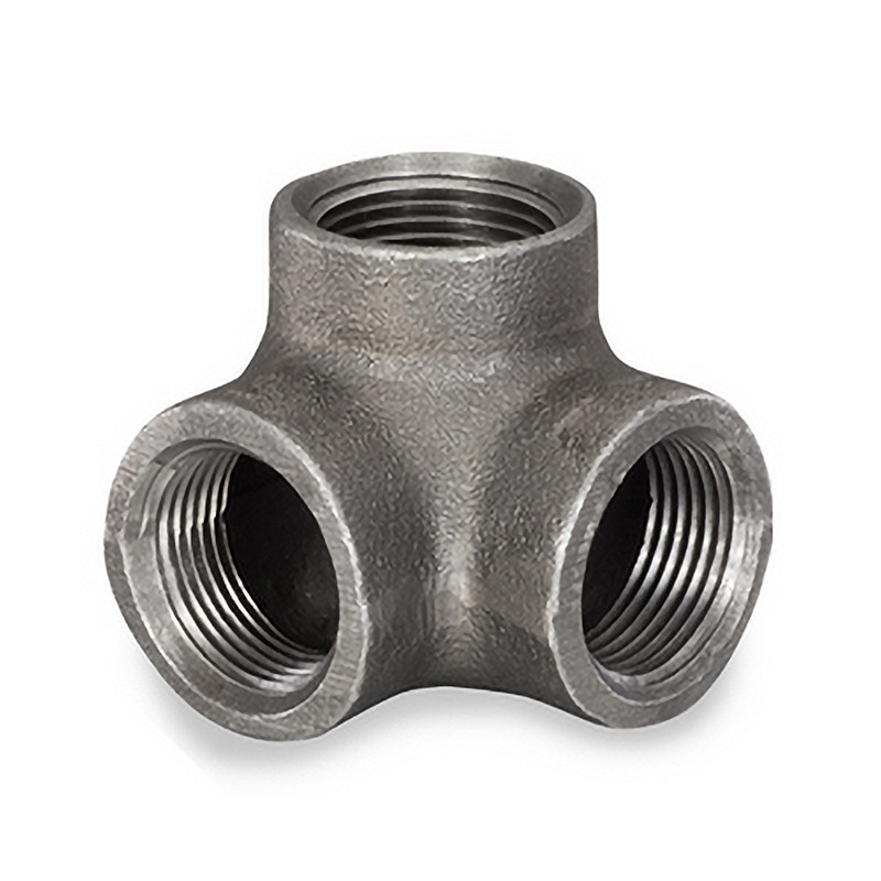 1/2 in NPT 90 Degree Side Outlet Elbow - 150# Black Malleable Iron, UL/FM