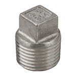 Pipe Fittings - 304 Stainless Steel Square Head Plugs 1/4" 1000# NPT