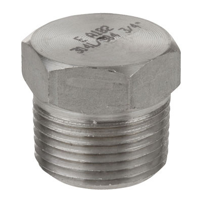 Pipe Fittings - 316 Stainless Steel Hex Head Plugs 1" 1000# NPT