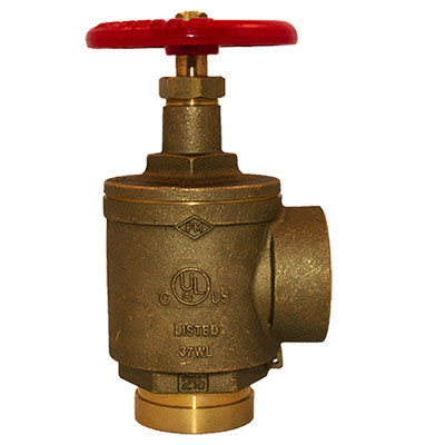 Fire Protection Angle Hose Valves - 2-1/2" GRV x FNPT