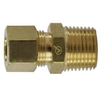 Lead Free Brass Compression Male Adapters - 3/8"T x 1/4" MIP