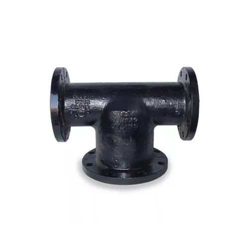 150# Ductile Iron Flanged Pipe Fittings - 4" x 6" Bull Head Tee