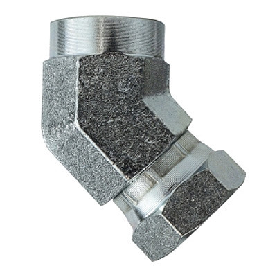 Steel Hydraulic Adapters, Female 45 Degree Union Elbow Swivels1/2" FNPT ...