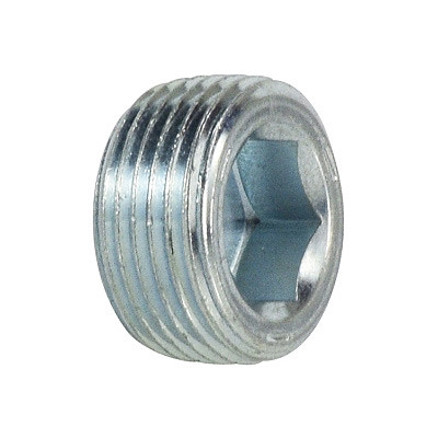 Pipe Fittings - Steel Flush Hollow Hex Plugs 1/4"