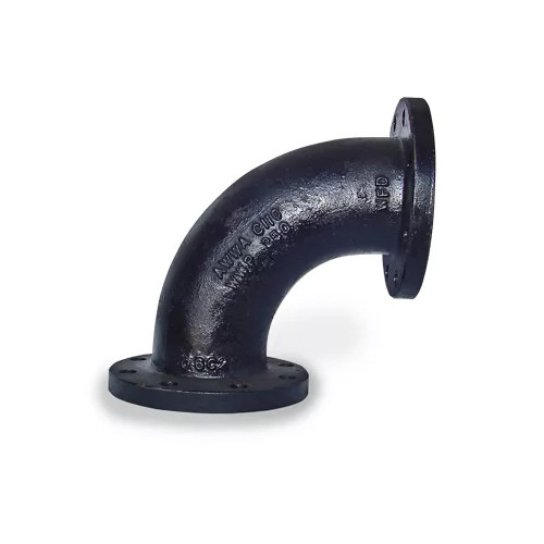 150# Ductile Iron Flanged Pipe Fittings - 4" 90 Degree Long Radius Elbow