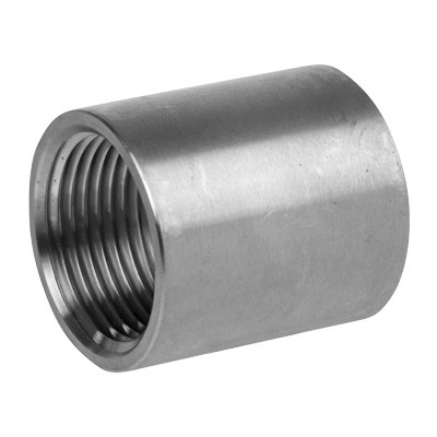Pipe Fittings - Stainless Steel Full Coupling - 2" NPT 150# 316