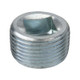 Merchant Steel Pipe Fittings - Countersunk Square Plugs 1/2" Galvanized