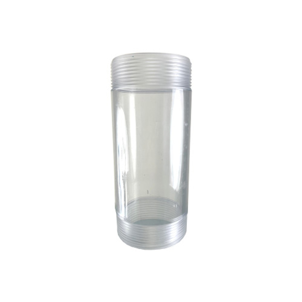 Polycarbonate Threaded Sight Glass Tubes - 4" MNPT (7mm Thick)