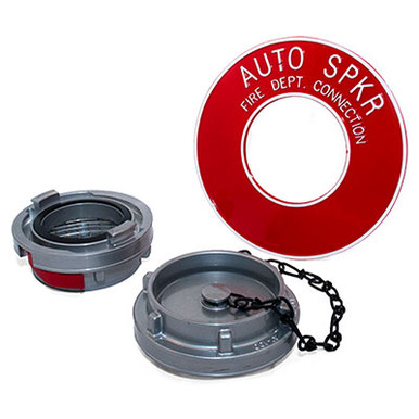 Fire Department Connection Kit - 4" Storz x 4" FNPT w/Cap & Wall Plate