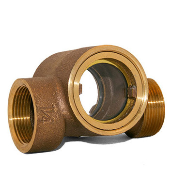 Fire Sprinkler Sight Glass - 1-1/4" IPS (Male x Female)