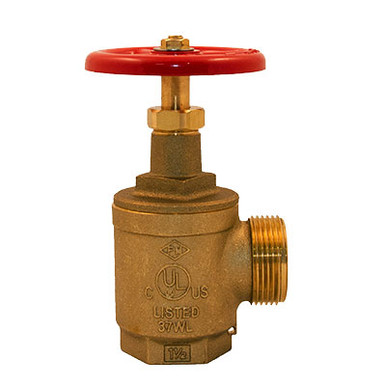 Fire Protection Angle Hose Valves - 1-1/2" FNPT x MNST