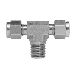 Stainless Steel Compression Fittings - Male Branch Tees - 3/8"T x 3/4" MNPT