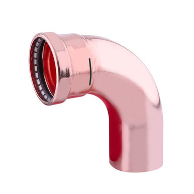 SCI® Copper Press 90 Degree Street Elbows - 4" Press x 4" Male Stop