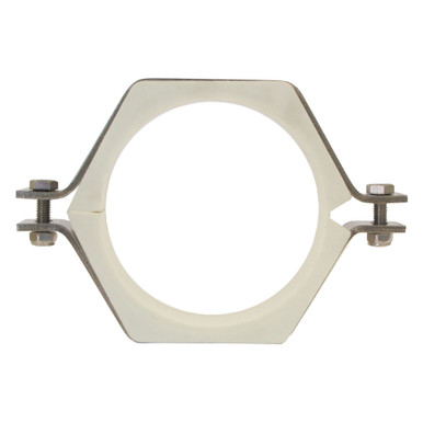 3" Pipe Size Hex Hanger W/Polypropylene Hex Sleeve - 304SS
